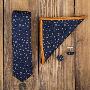 Gold Stars on Navy Blue Skinny Tie, Stars Ties, Gift, Retro, Gifts for ...