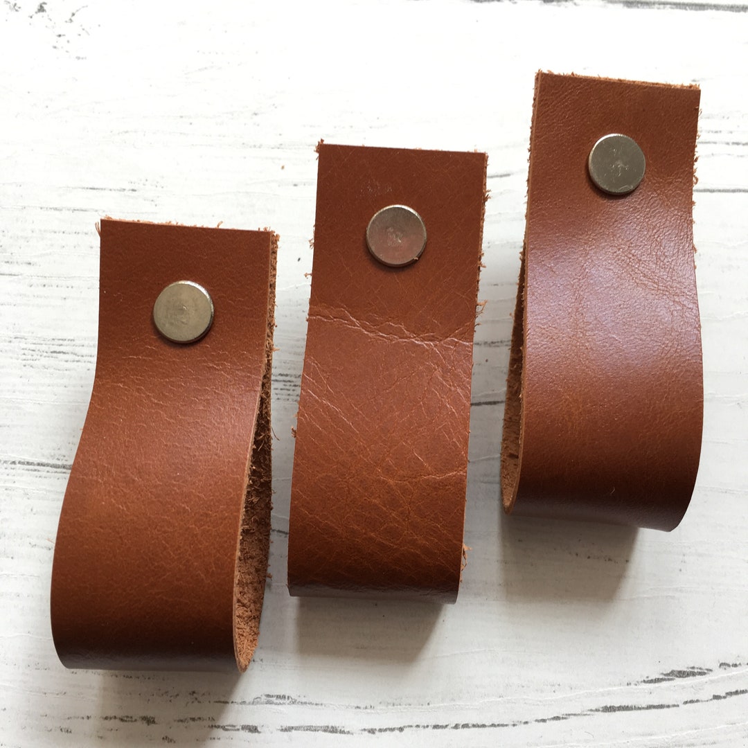 Leather Drawer Pulls Leather Door Pulls Cabinet Pulls Drawer Handles ...