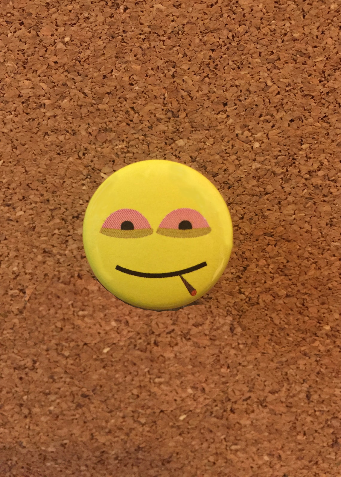 Stoned Smiley Emoji 1 Pin or Magnet - Etsy