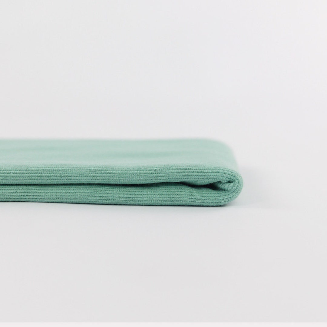 See You at Six Fabric/ribbing - Granite Green - R/width 110cm/4 Way ...