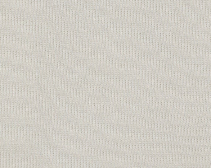 Birch Organic Cream Ribbed KNIT Fabric, Sold by the 1/2 Yard, Organic ...