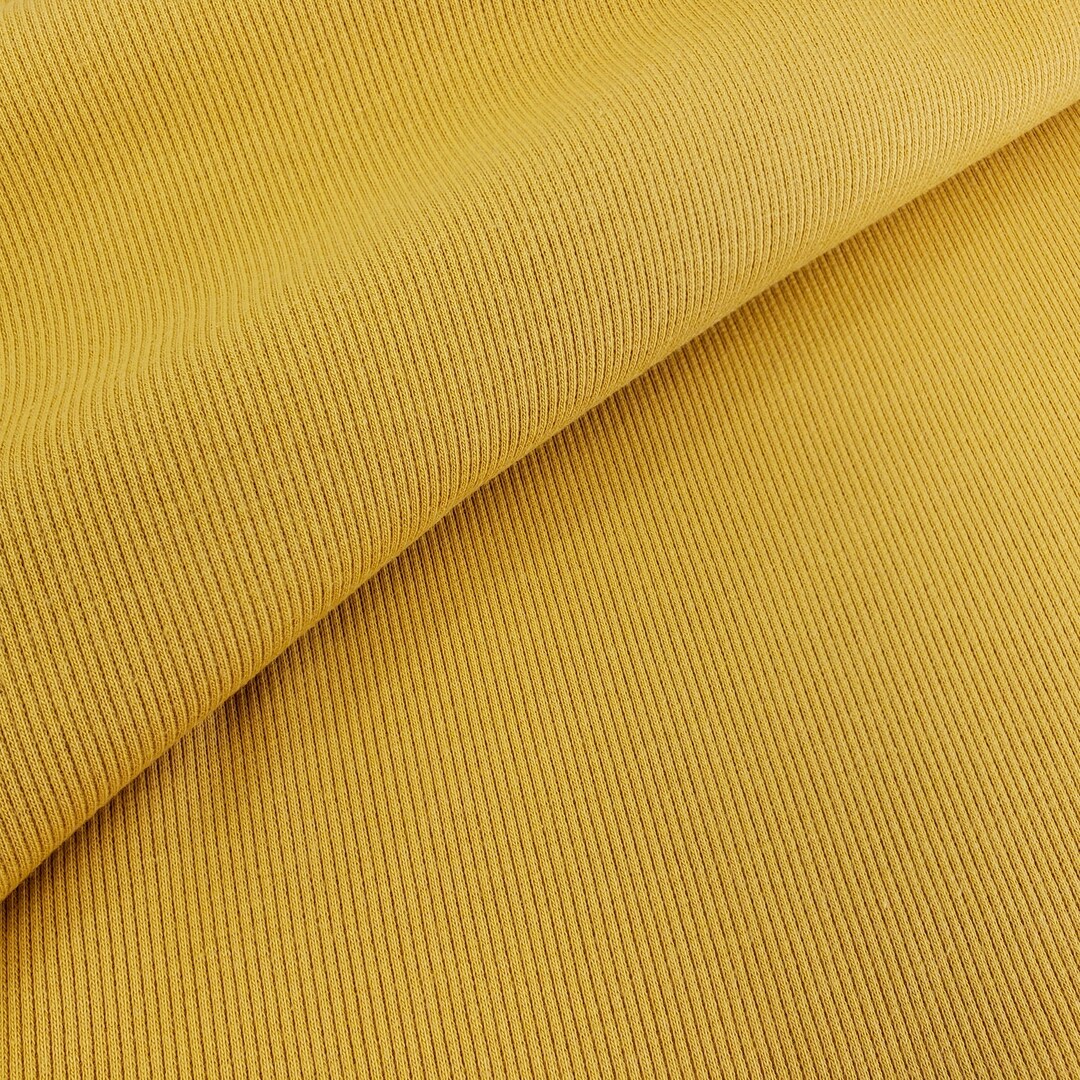 Elvelyckan Design Fabric/yellow Gold/165 Cm/organic Ribbed Jersey Knit ...