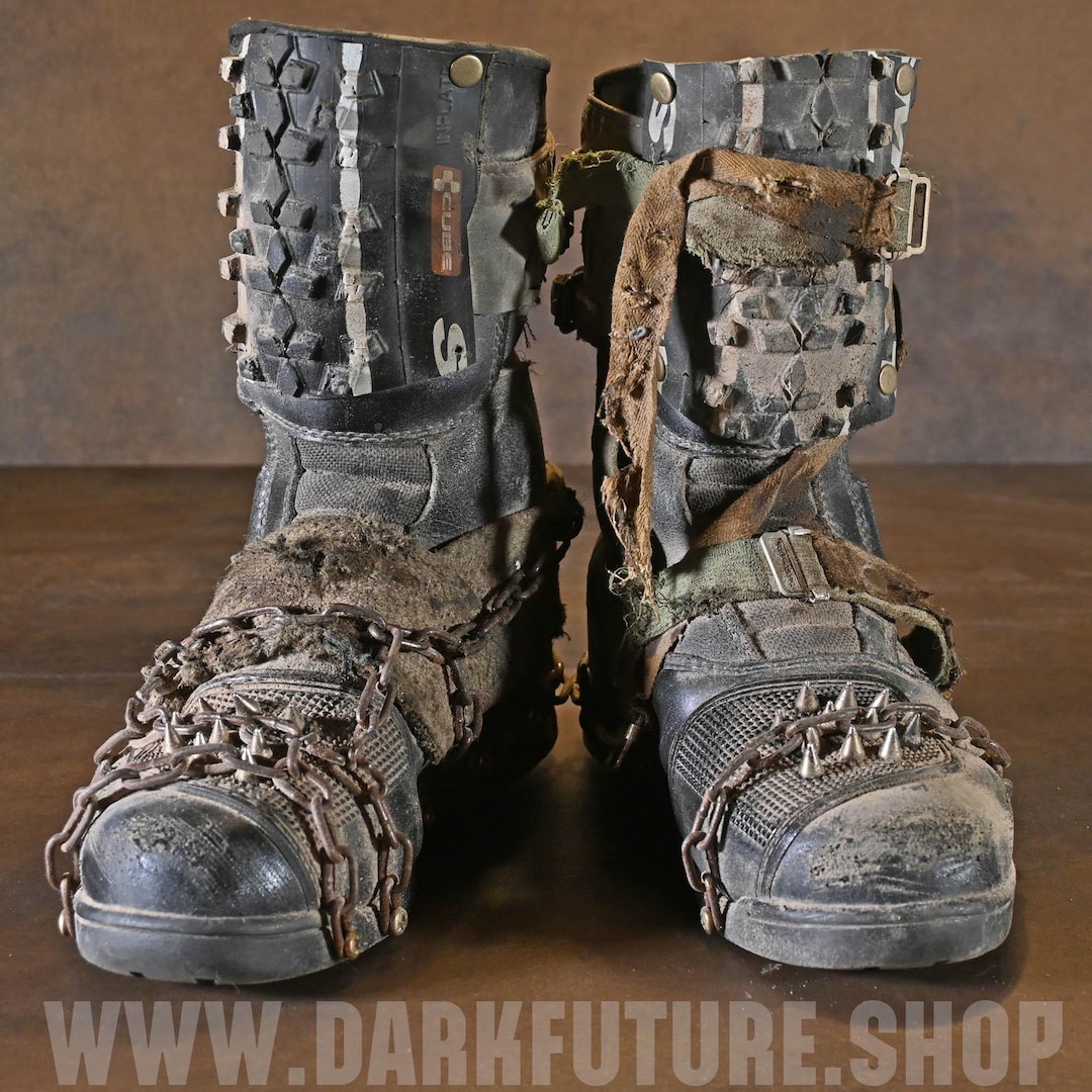 Weathered Post Apocalyptic Biker Boots - Etsy