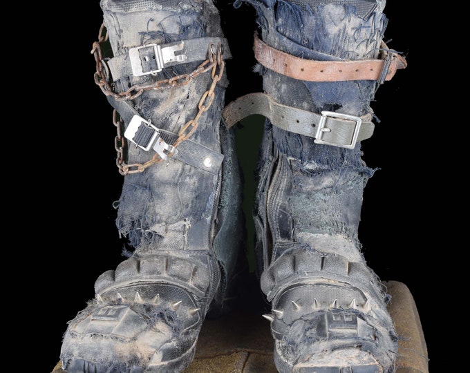 Custom Shoes - Leather - Postapocaliptic- Wasteland Warrior- Boots ...