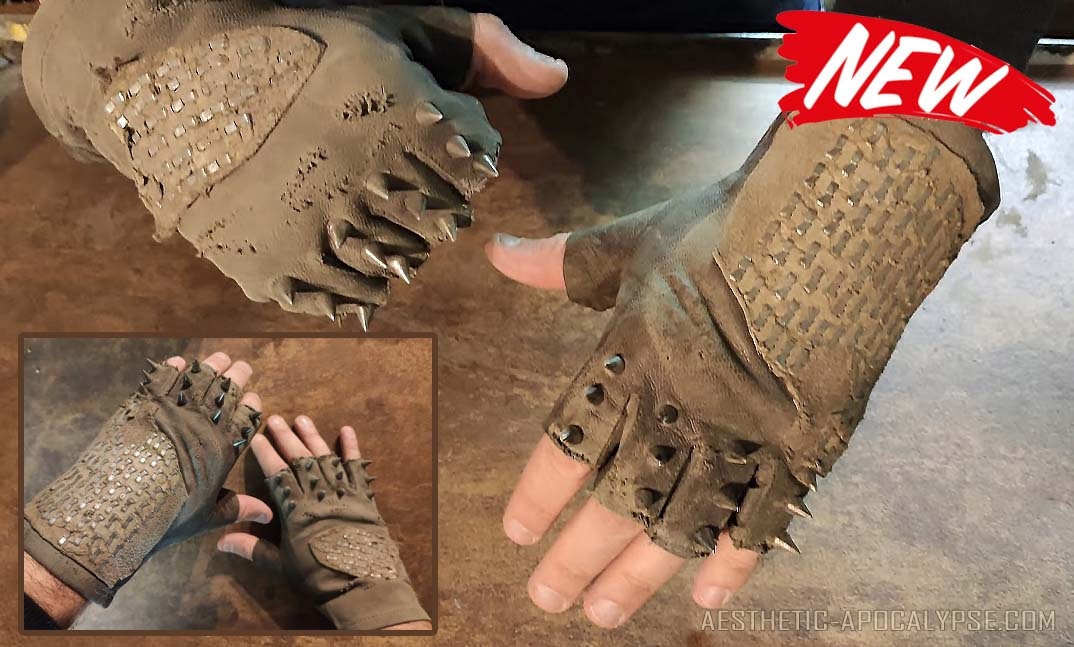 Post Apocalyptic Spike Leather Gloves punk Gothic - Etsy