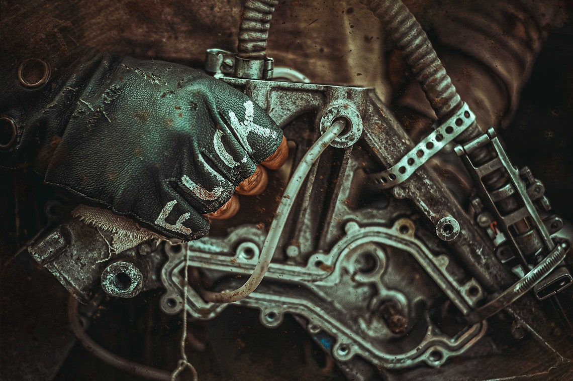 Personalized Post Apocalyptic Leather Gloves punk Gothic | Etsy