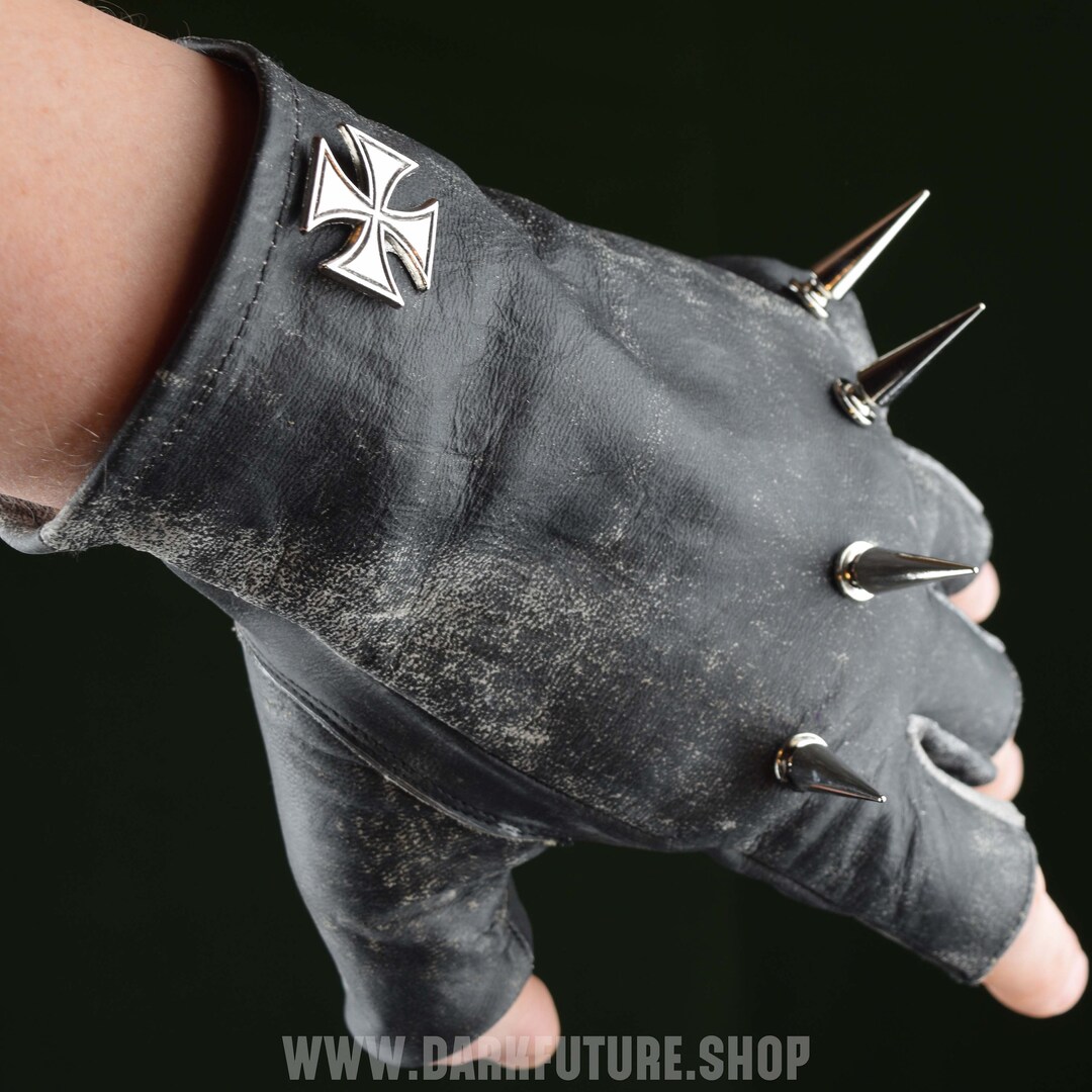 Super Soldier Leather Gloves (post Apocalyptic, Gothic, Wasteland ...