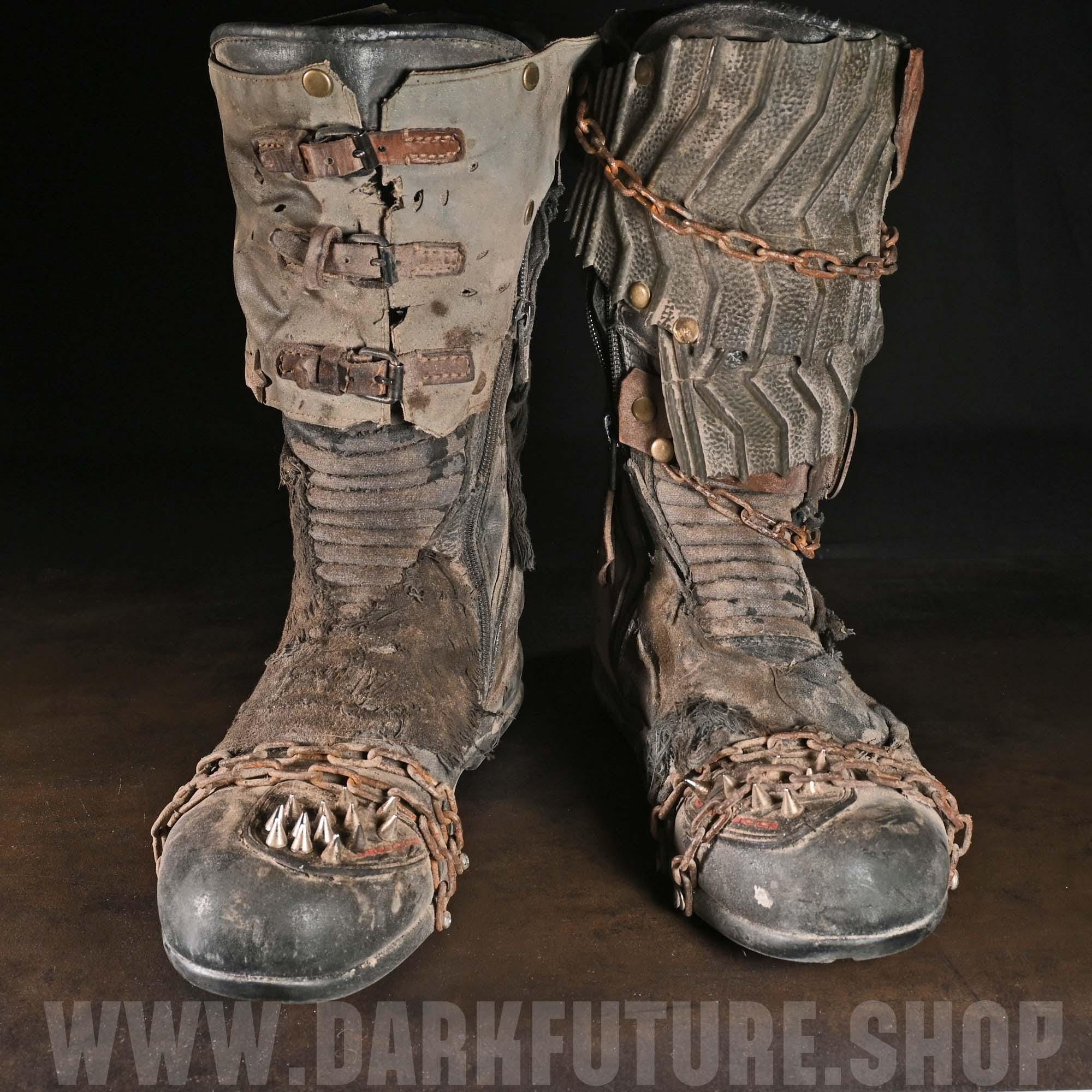Weathered Post Apocalyptic Biker Boots - Etsy