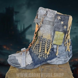 Weathered Post Apocalyptic Biker Boots - Etsy