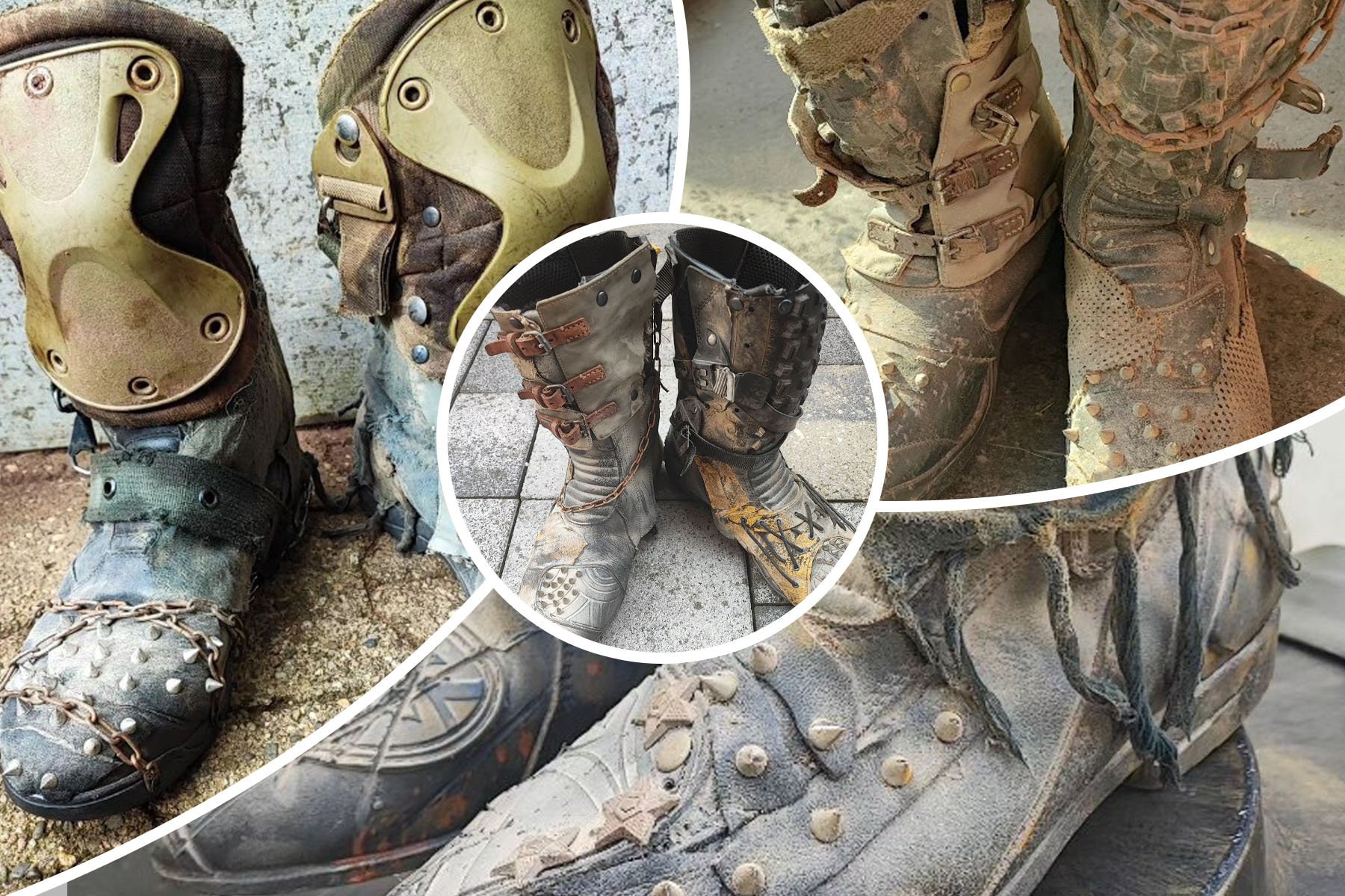 Weathered Post Apocalyptic Biker Boots - Etsy