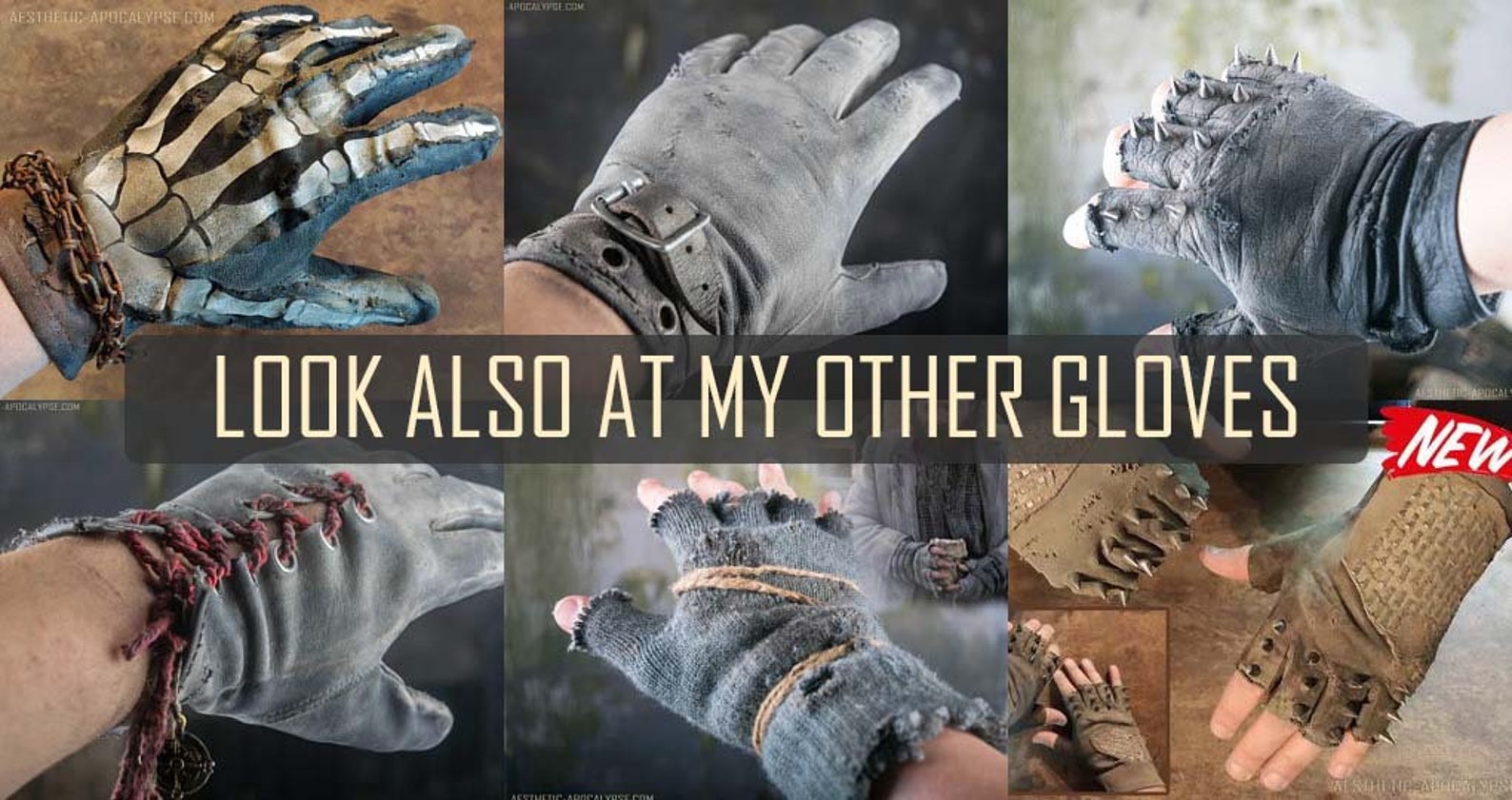 Post-apocalyptic Leather Worker Gloves - Etsy