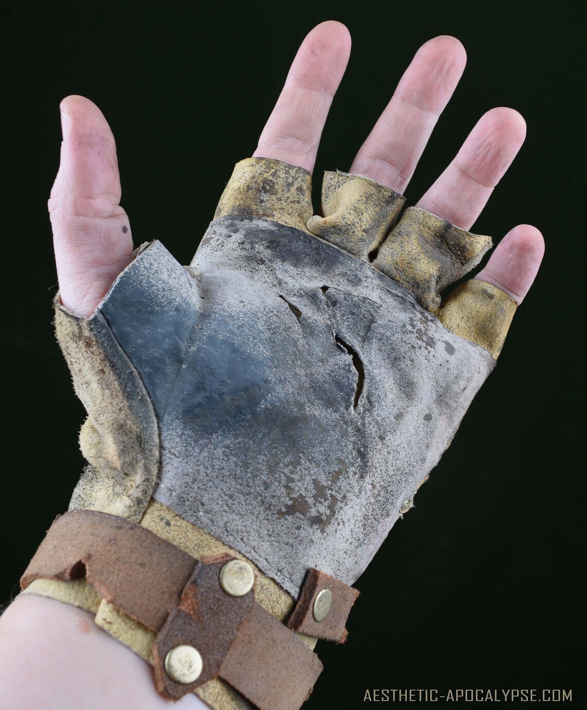 Post-apocalyptic Leather Worker Gloves - Etsy