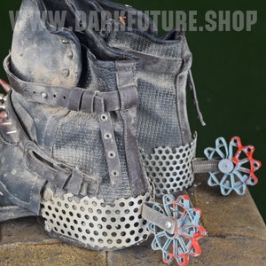 Weathered Post Apocalyptic Biker Boots WOMEN 38 - Etsy