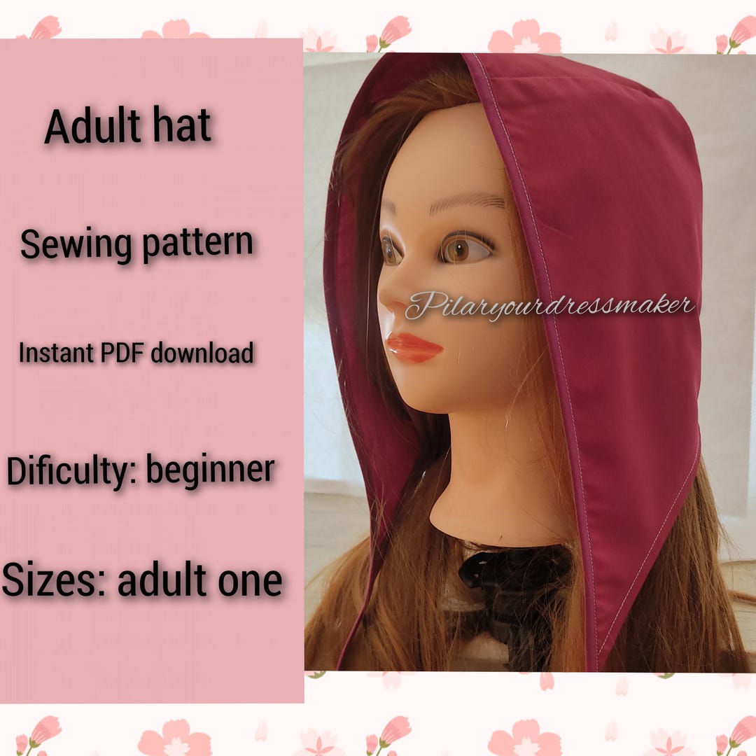 Pattern and Instructions Medieval Hat,medieval Cap Pattern,14th Century ...