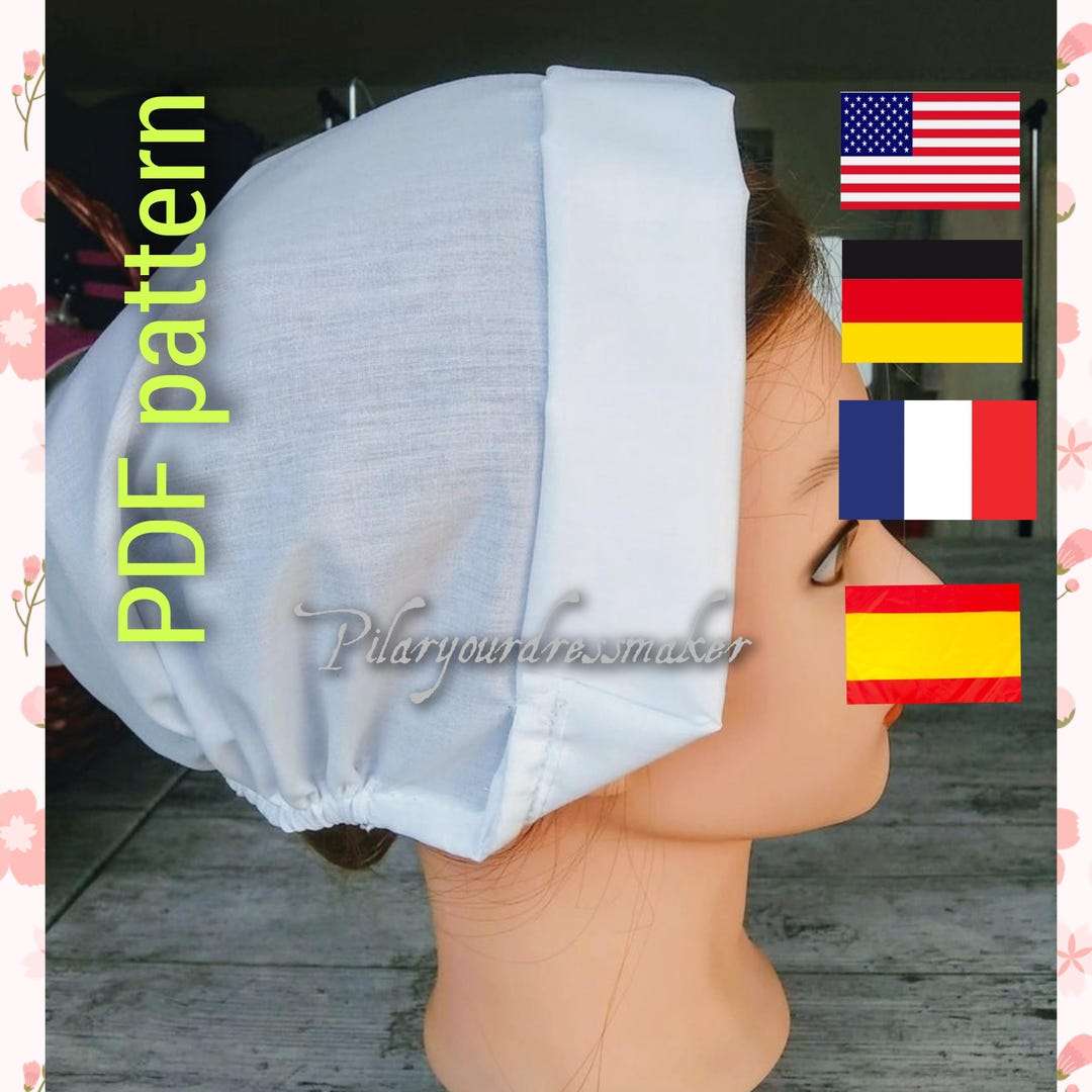 Adult Bonnet Sewing Pattern,easy Sewing,adult Hat Pattern,bonnet ...