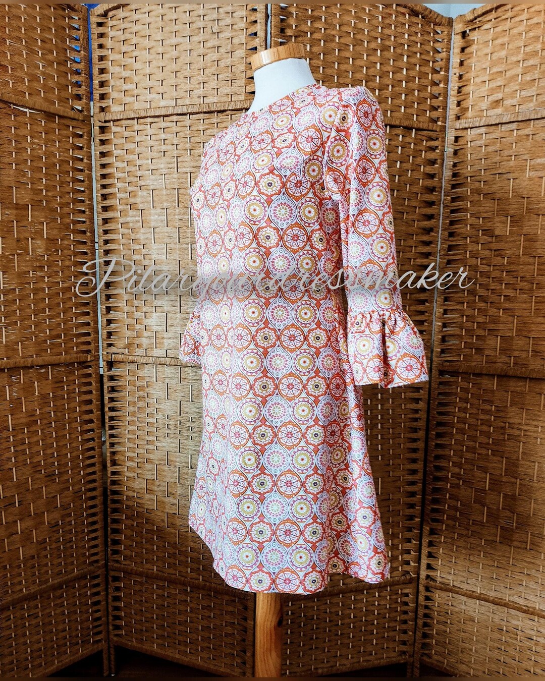 Made to Measure Geometric Pattern Cotton Dress / Villanelle Barcelona ...