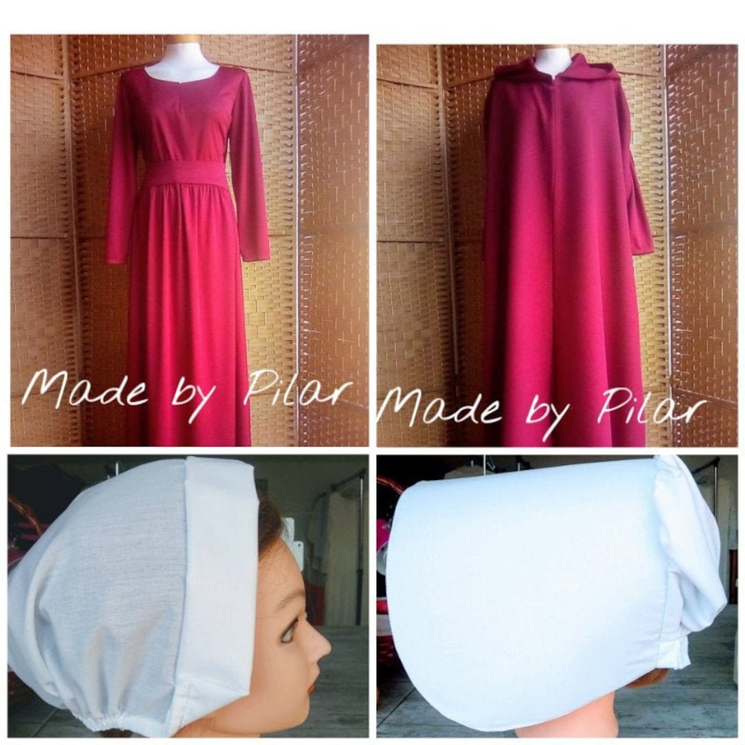 Complete Handmaids Set,dress,belt,cloak,two Bonnets ,comic Con ...