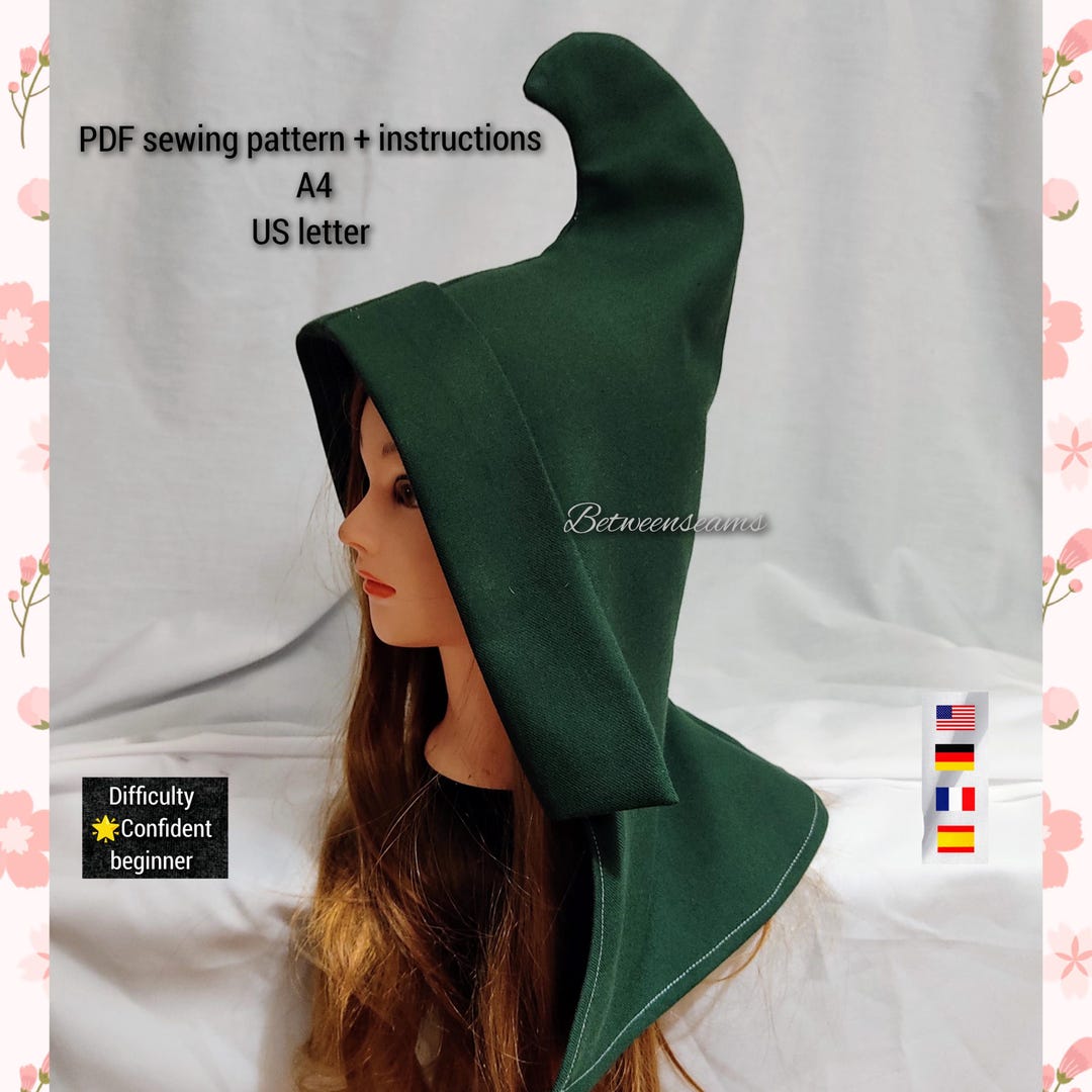 Medieval Capirote Hood Sewing Pattern, One-size Adult, LARP, Medieval ...