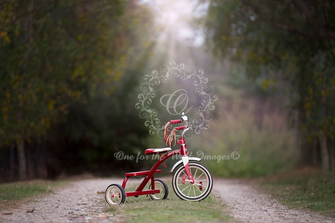 Red Trike Digital Background Backdrop - Etsy