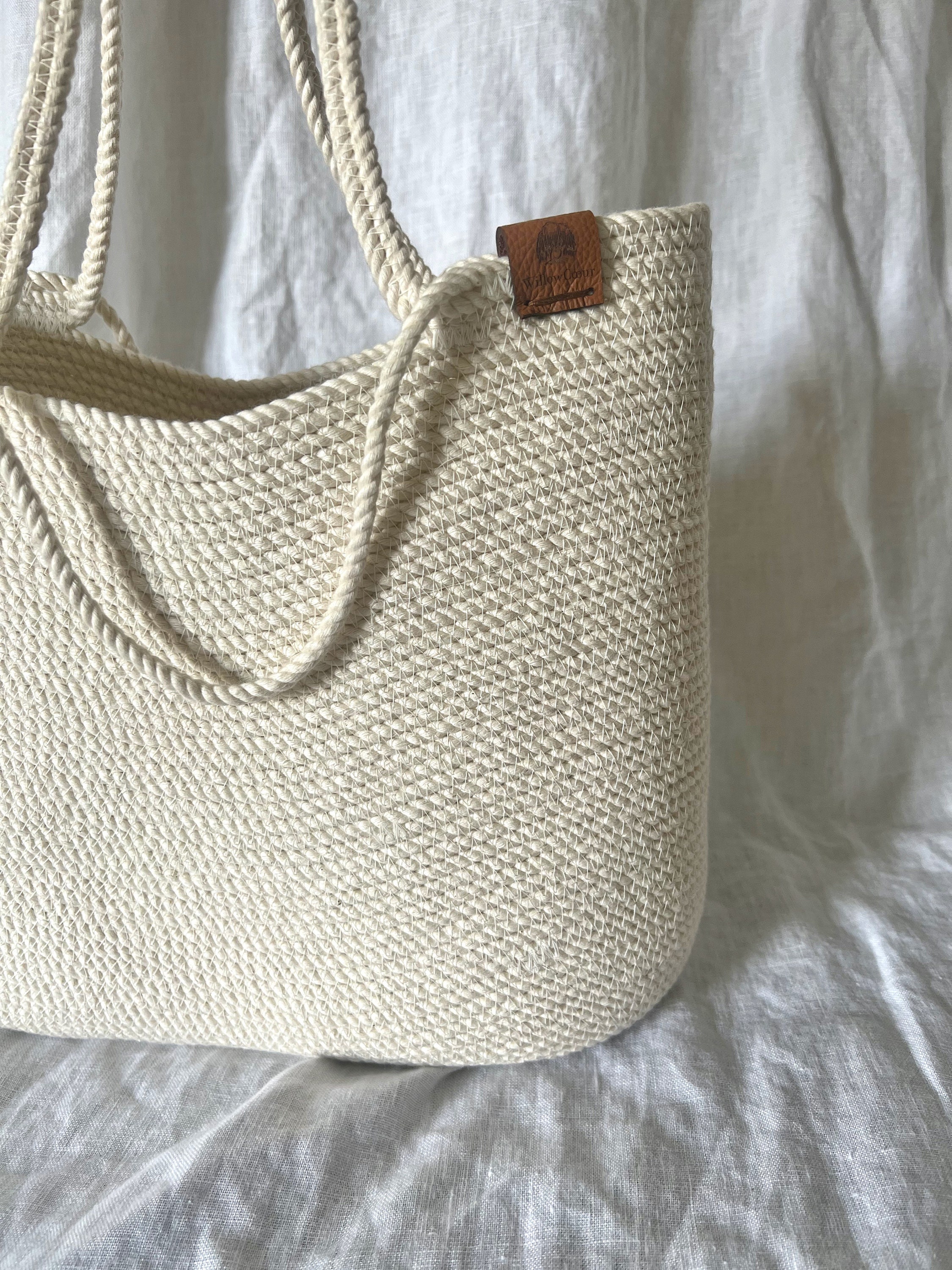 Organic Rope Bag Shoulder Bag Purse Handmade Bag - Etsy