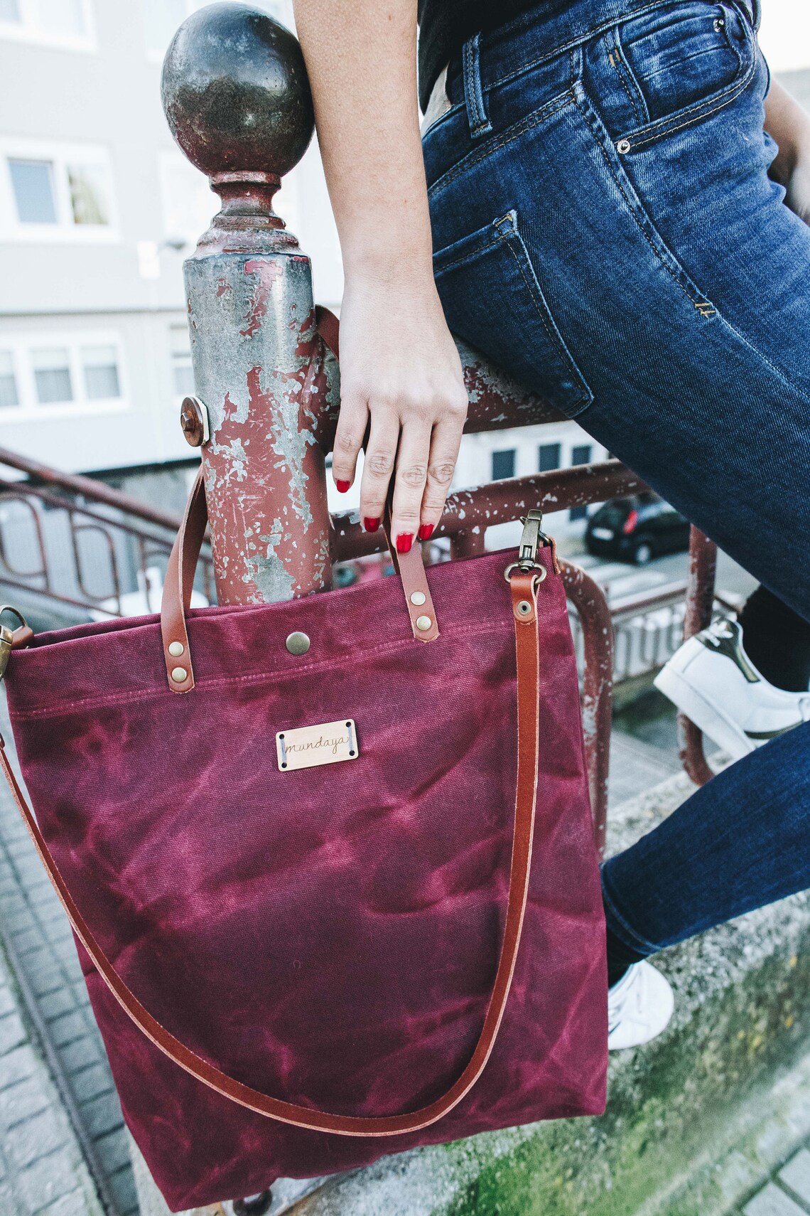 Maroon Canvas Bag, Maroon Winter Bag, Maroon Rain Bag, Maroon Waxed Bag ...