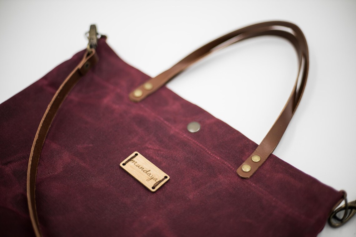 Maroon Canvas Bag, Maroon Winter Bag, Maroon Rain Bag, Maroon Waxed Bag ...