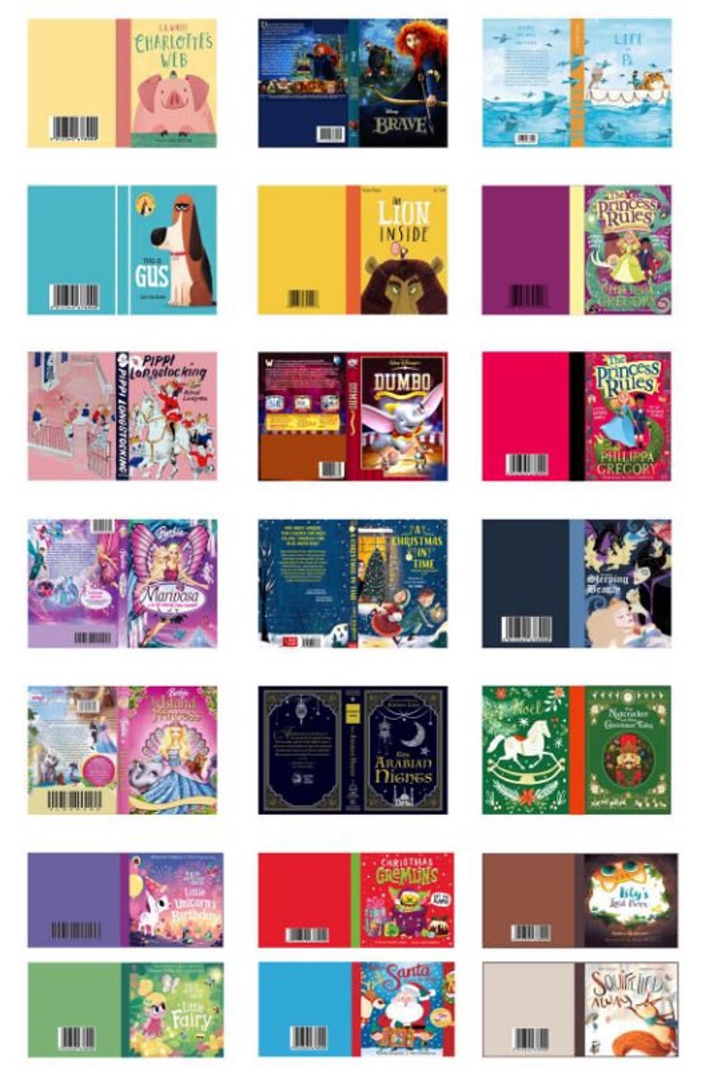 1:6 Scale Miniature Children's Book Covers. 42 Pcs Book - Etsy
