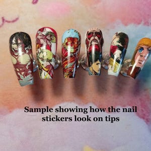 Jujutsu Kaisen Nail Stickers | Anime Water Slide Decals | Yuji Gojo ...