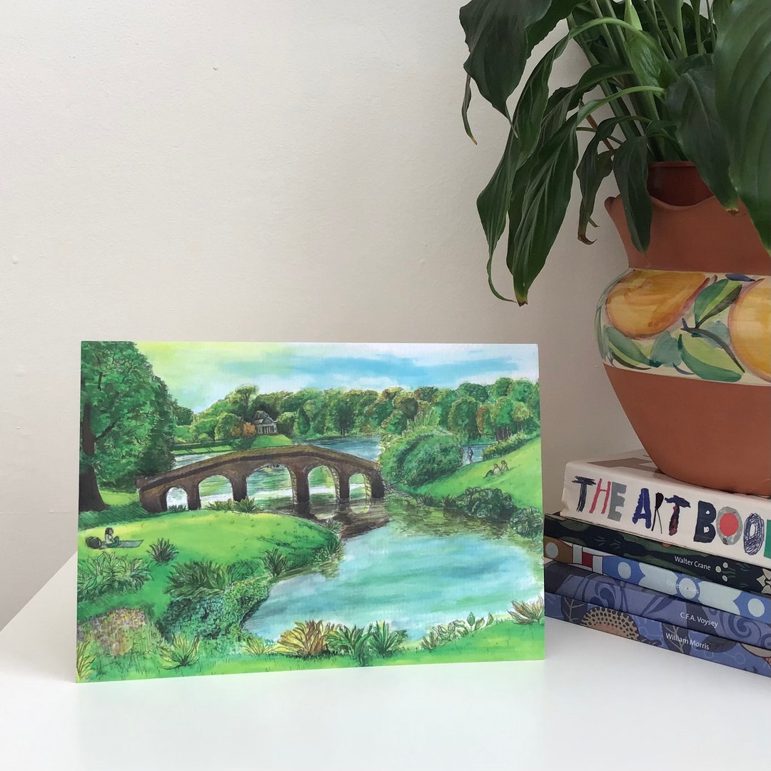 Stourhead Bridge Watercolour A5 Premium Art Print - Etsy