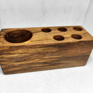 Wooden Pen Holder English Walnut Wood Desktop Stand Pencil Office ...
