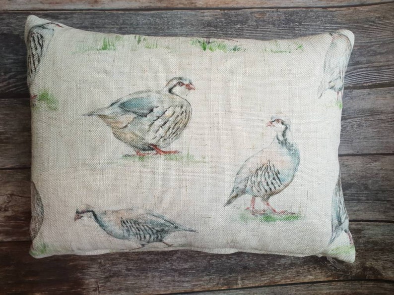 Country Cushion Partridge Design 16x12 Country Decor - Etsy