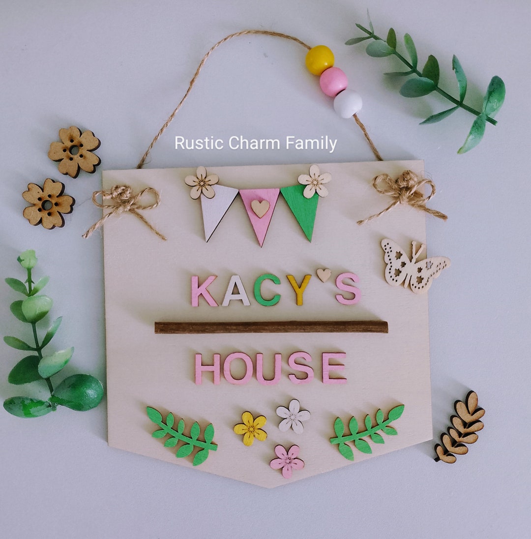 Door Sign, Playhouse Sign, Garden Room Sign, Children's Name Signs ...