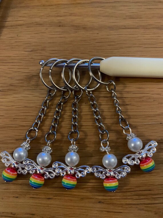 Rainbow Angel Keyrings | Etsy