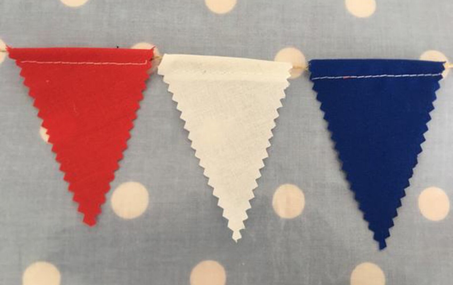 Teeny Tiny Mini Red White and Blue Cotton Fabric Bunting - Etsy