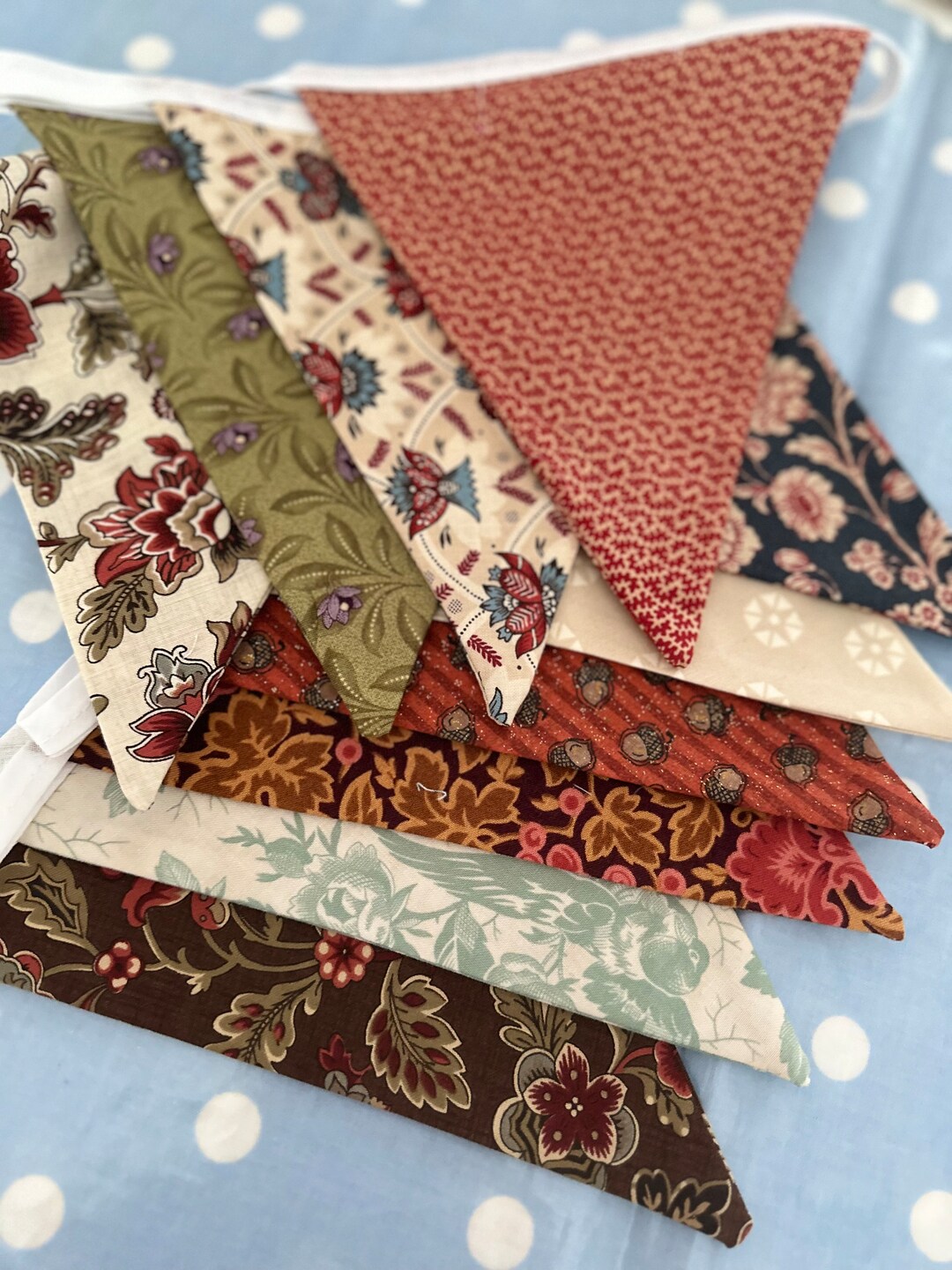 10 Ft Shades of Brown Bunting,banner,pennant,flag,cotton Fabric Bunting ...