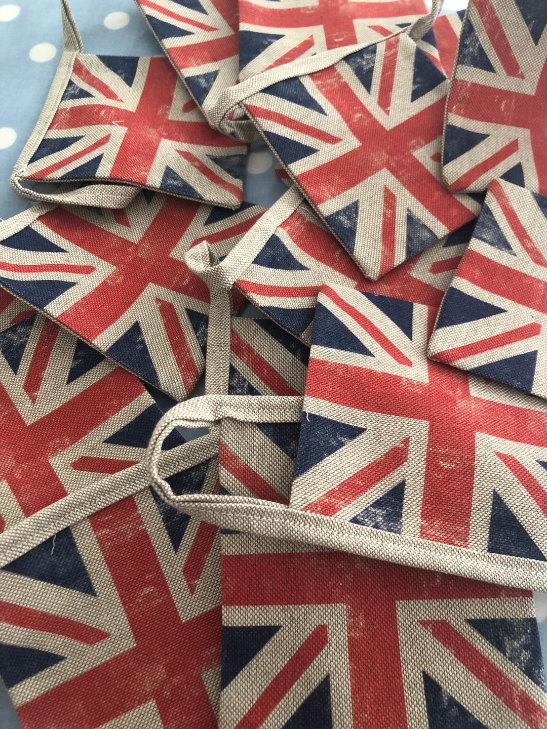Union Jack Jubilee Bunting,banner,pennant,flag,cotton Fabric Bunting ...