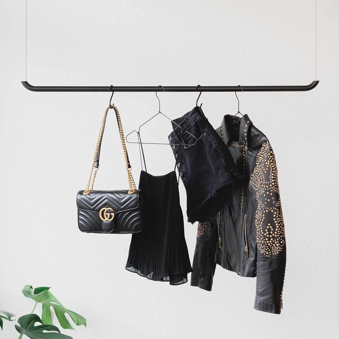 Design Clothes Rail for Ceiling Mounting With Cotton Rope - Etsy UK