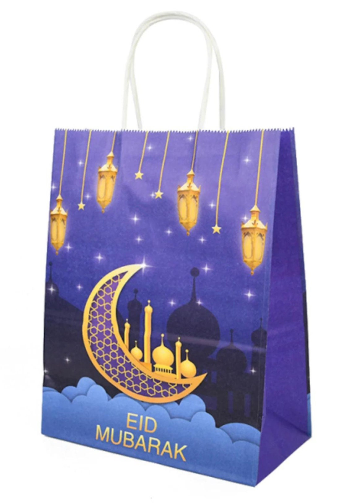 7 Eid Mubarak / Ramadan Kareem Gift Bags Made With Kraft Paper - Muslim ...