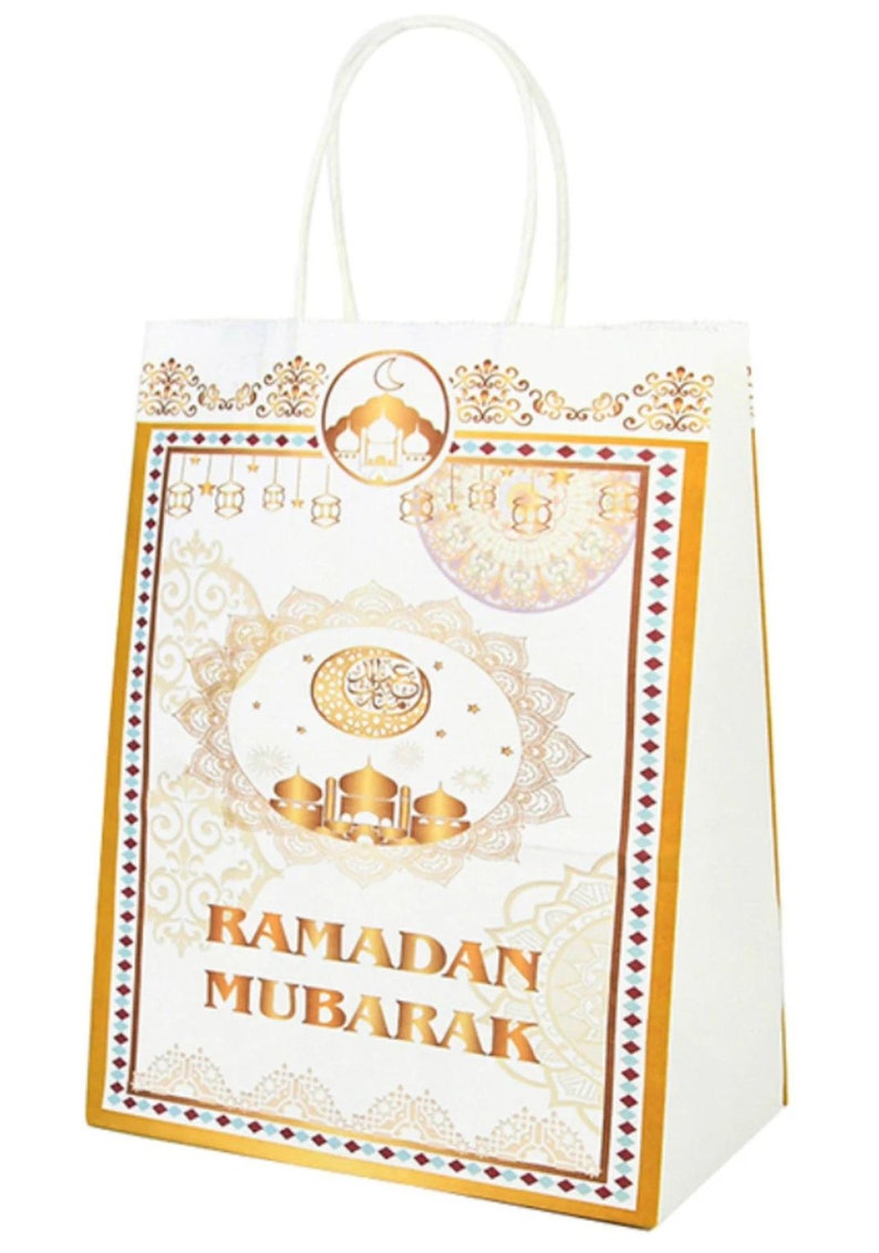 7 Eid Mubarak / Ramadan Kareem Gift Bags Made With Kraft Paper - Muslim ...