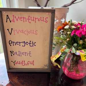 Customized Framed Word/name Acrostic Sign - Etsy