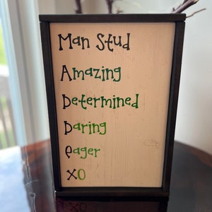 Customized Framed Word/name Acrostic Sign - Etsy