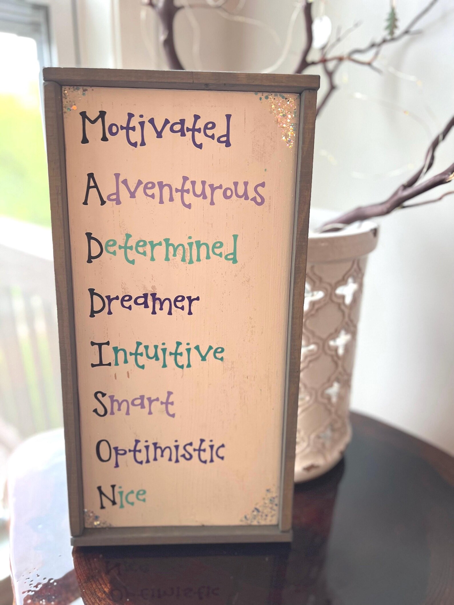 Customized Framed Word/name Acrostic Sign - Etsy
