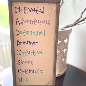 Customized Framed Word/name Acrostic Sign - Etsy