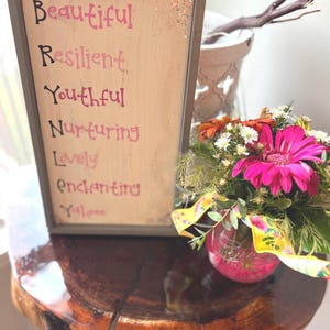 Customized Framed Word/name Acrostic Sign - Etsy