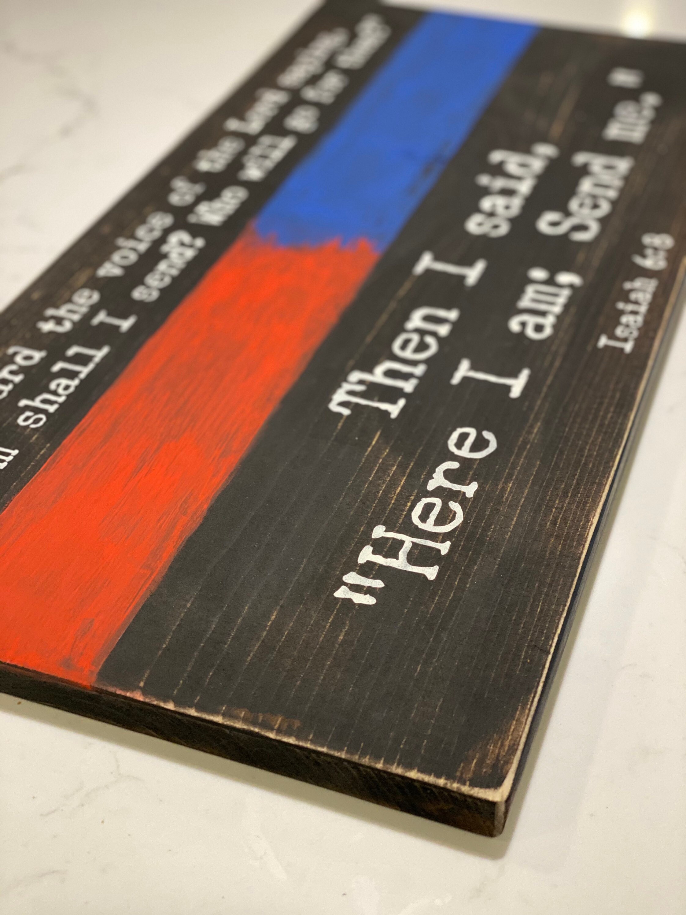 Here I Am Lord Send Me/ Thin Blue Line/ Thin Red Line/ Police - Etsy ...