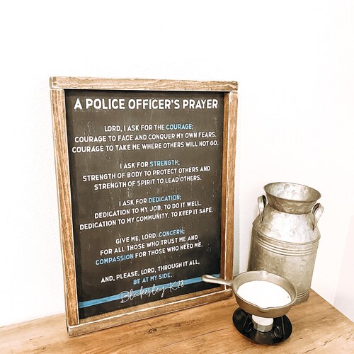 Personalized Police Officer Sign Custom Thin Blue Line Sign - Etsy