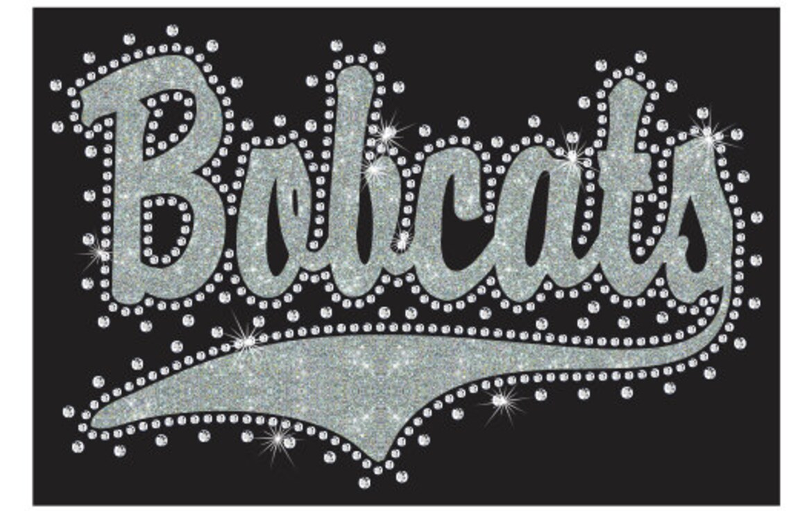 Swoosh Cursive Custom Name Vinyl and Rhinestone Multimedia | Etsy UK