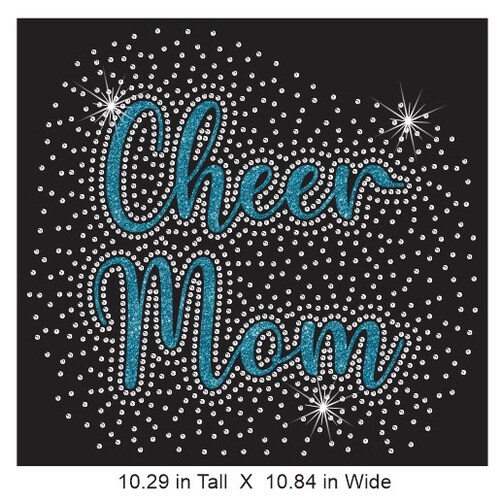 CHEER MOM Rhinestone Template SVG Cheerleader Scattered Spray - Etsy