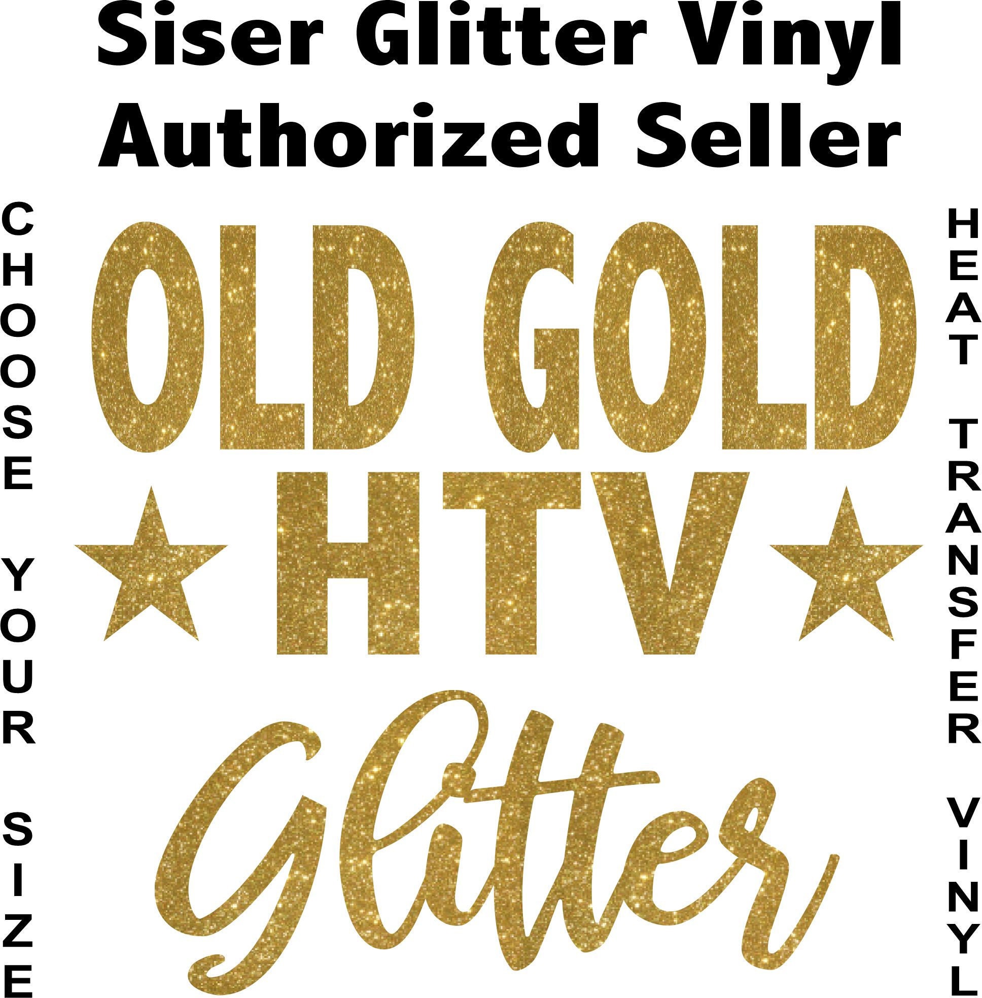 Old Gold Siser Glitter Heat Transfer Vinyl | Etsy