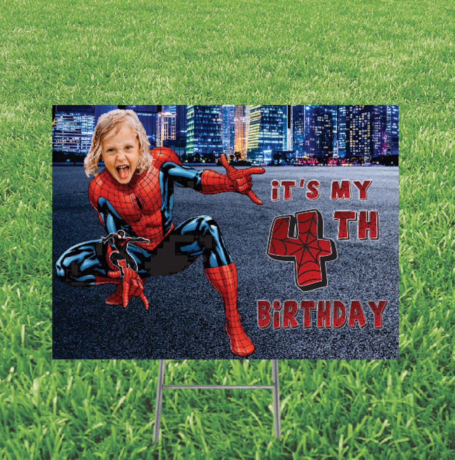 Spiderman Birthday Signs at Maddison Koerstz blog